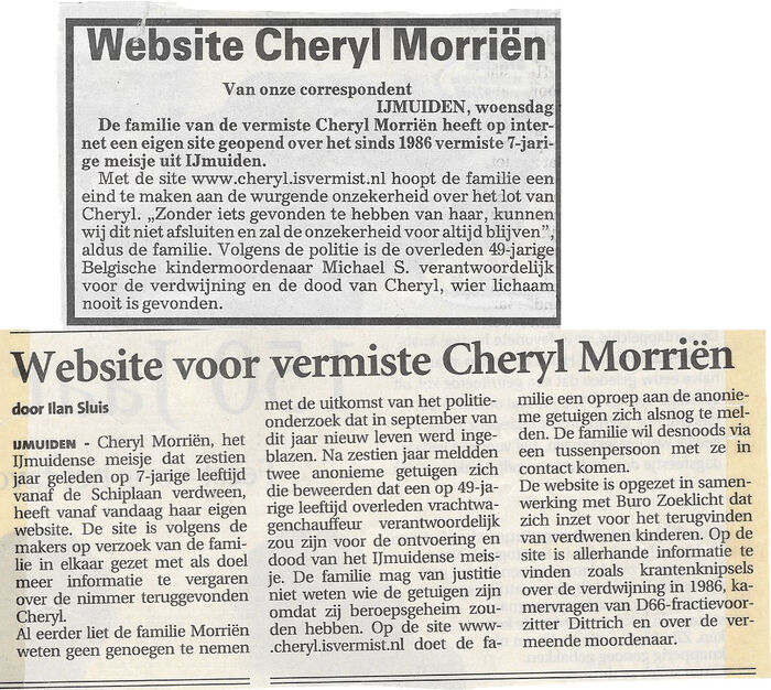 Familie Morriën opent eigen website